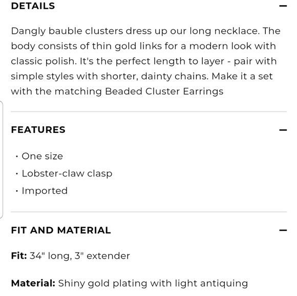 Talbots | Jewelry | Talbots Beaded Clusters Layer Necklace | Poshmark